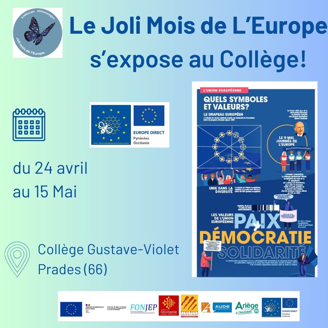 Le Joli Mois de l’Europe s’expose au collège - Du 24 avril au 15 mai 2024 - Joli mois de l'Europe