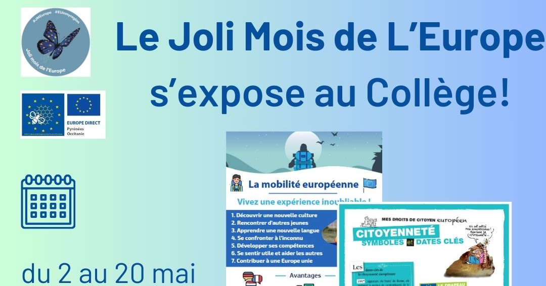 Le Joli Mois de l’Europe s’expose au collège ! - Du 2 au 20 mai 2024 - Joli mois de l'Europe